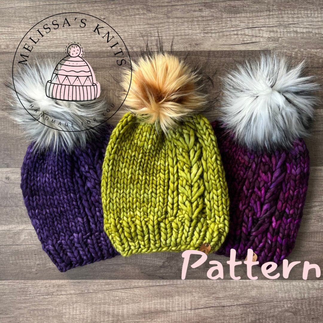 Heartstream Beanie Knitting Pattern: Chunky Textured Hat (PDF Pattern ...
