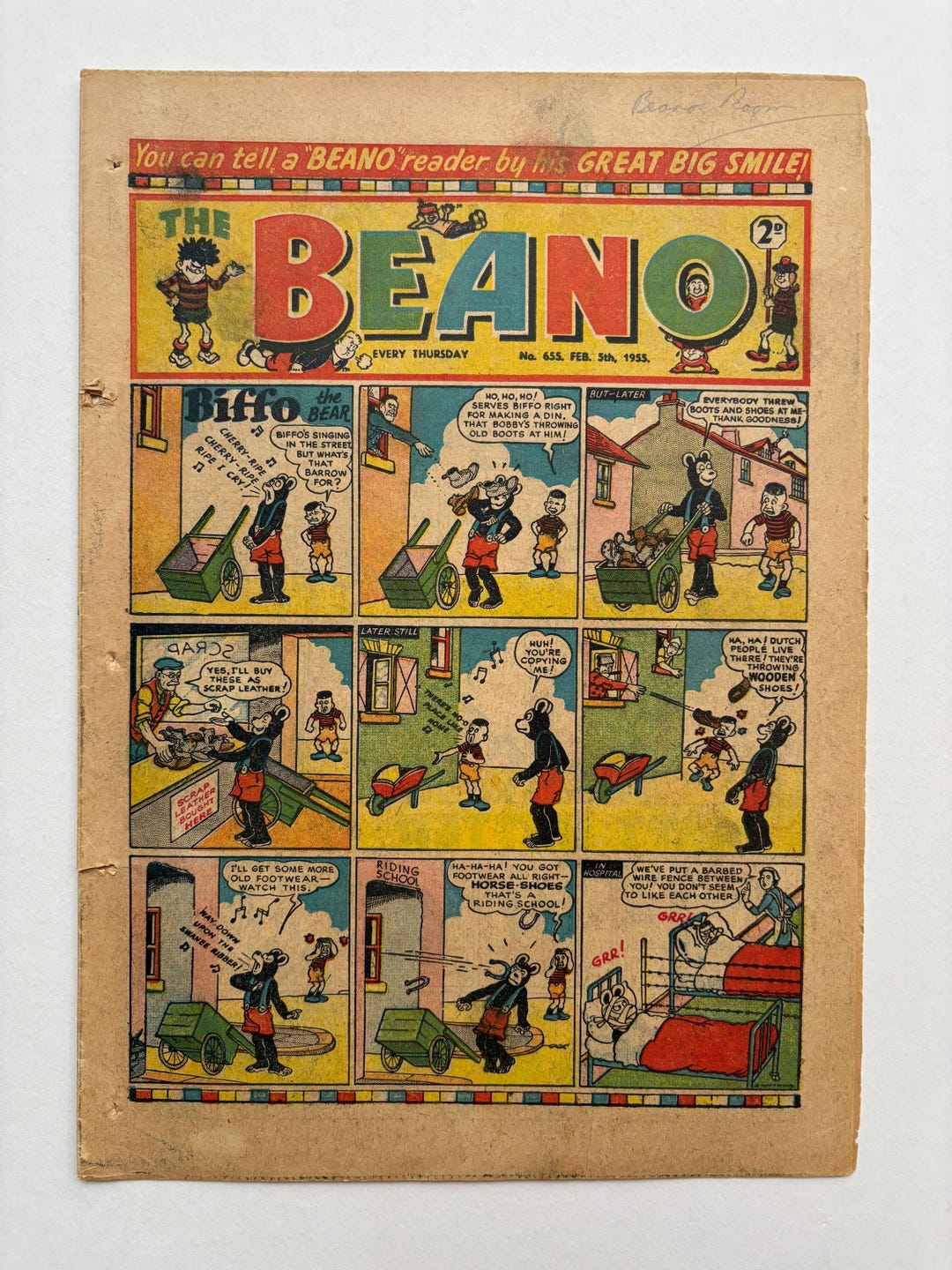 The Beano Comic No. 655 February 3rd 4th 5th 6th 7th 8th 9th 1955, 70th ...