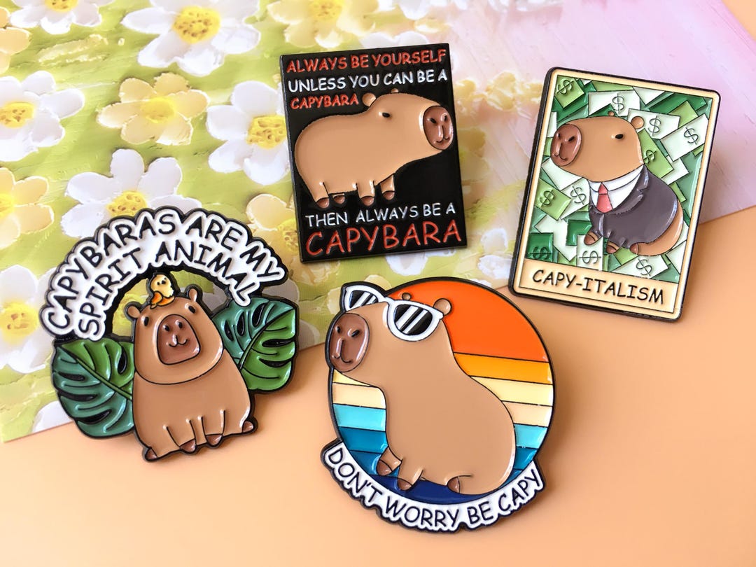 Adorable Capybara Enamel Pin Funny Little Animal Badge Pin Lapel Pin ...