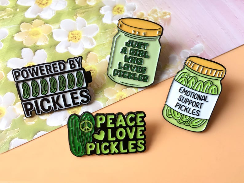 Pickles Lovers Enamel Pin | Cute Badge Pin | Lapel Pin | Collar Pin | Brooch Accessory | Enamel ...