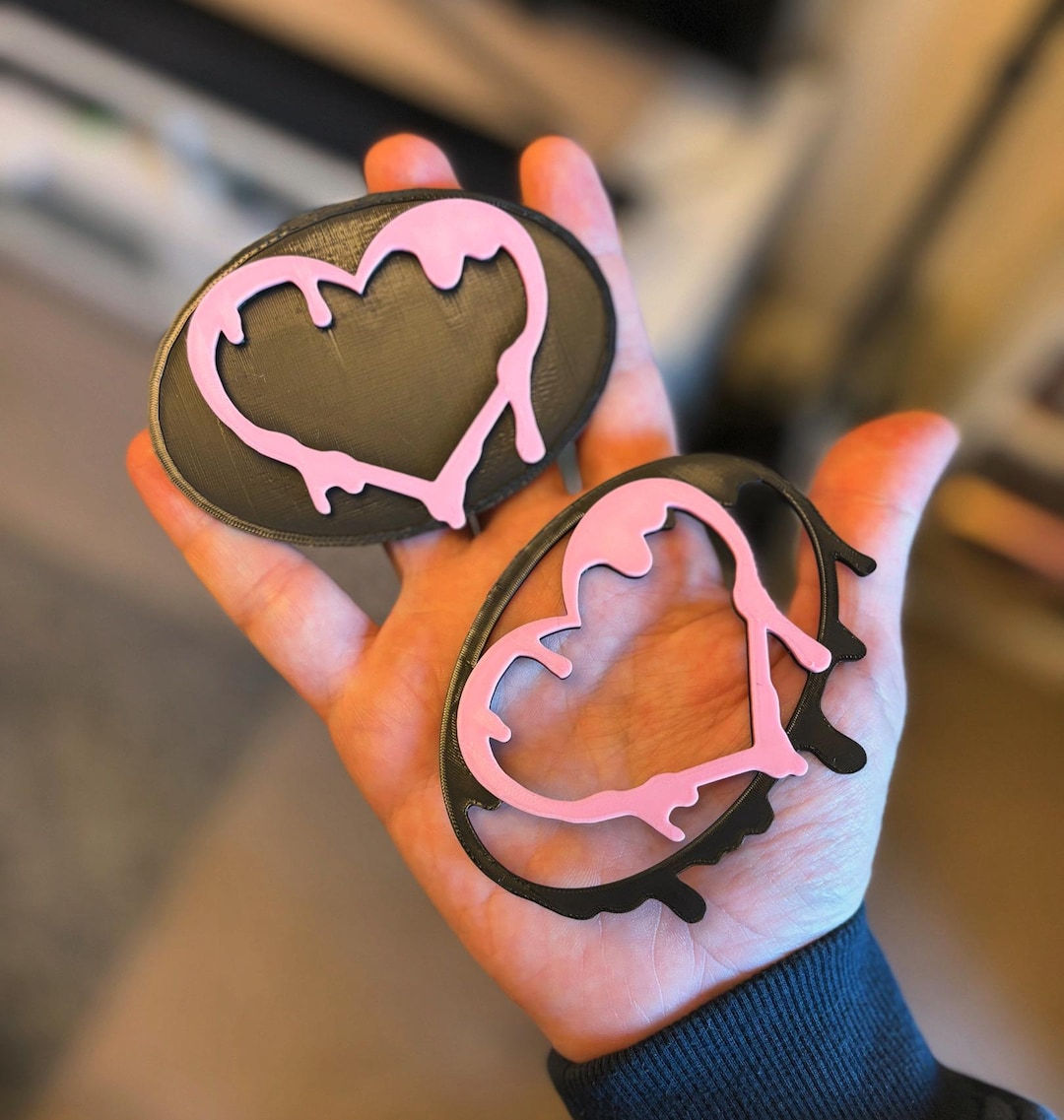 Melted Heart Car Emblem: JDM Inspired Custom Badge - Etsy