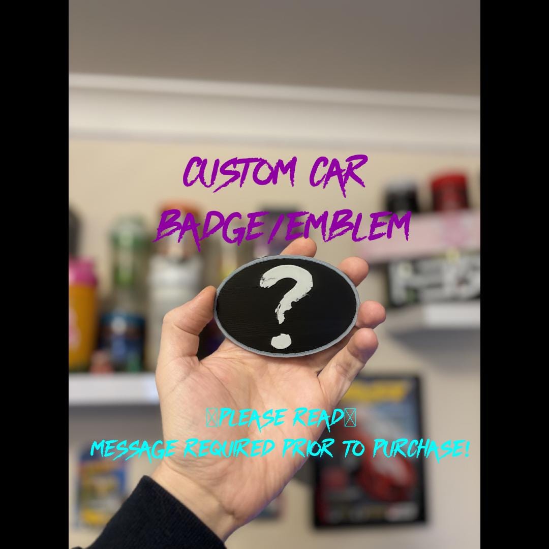 Your Design *please READ Description* Custom Emblem - JDM Badge ...
