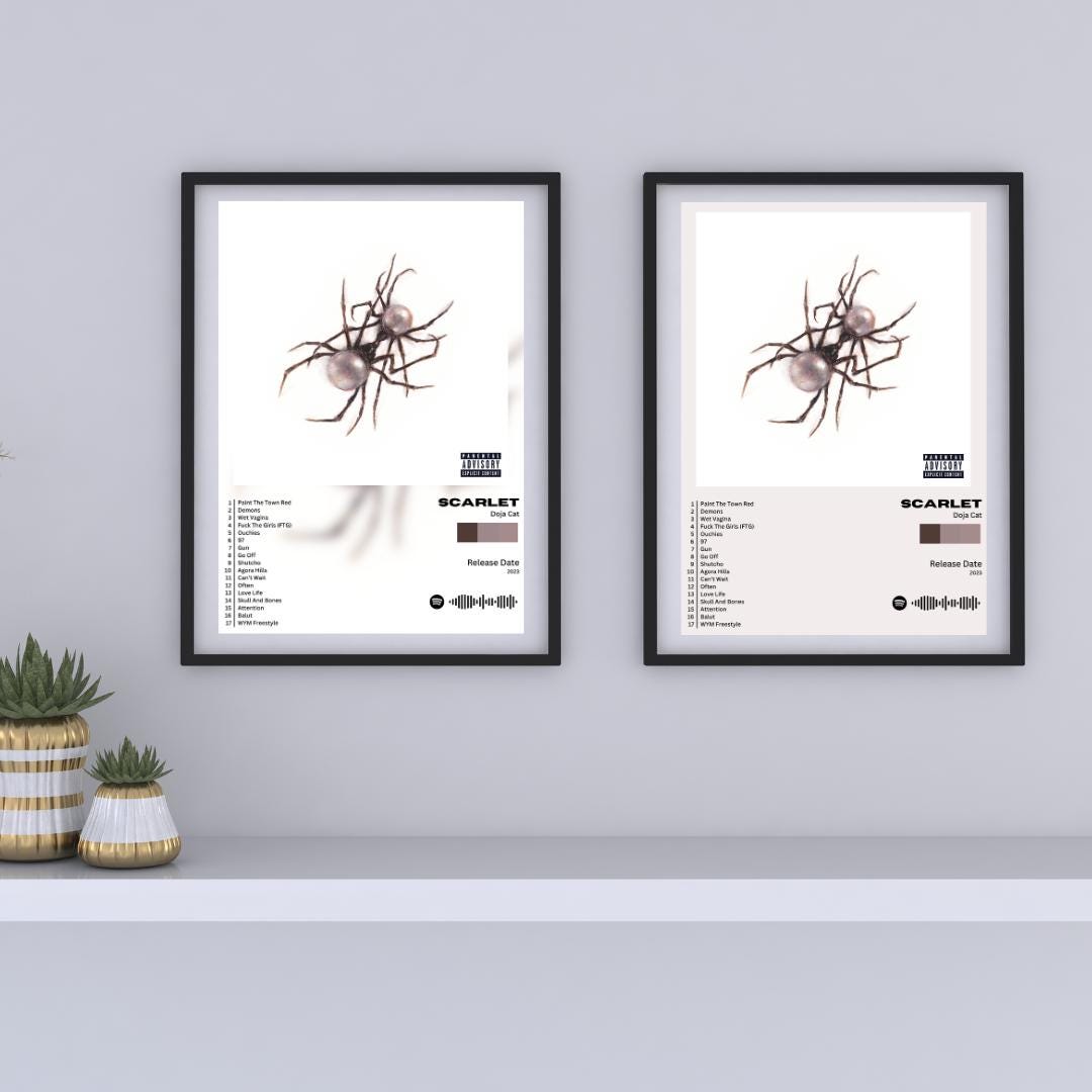 Scarlet Doja Car Album Poster Set of Two, Rap, Pop - Etsy UK