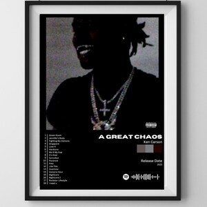 A Great Chaos • Ken Carson Album Poster - Set of Two, Rap, Hip-hop - Etsy