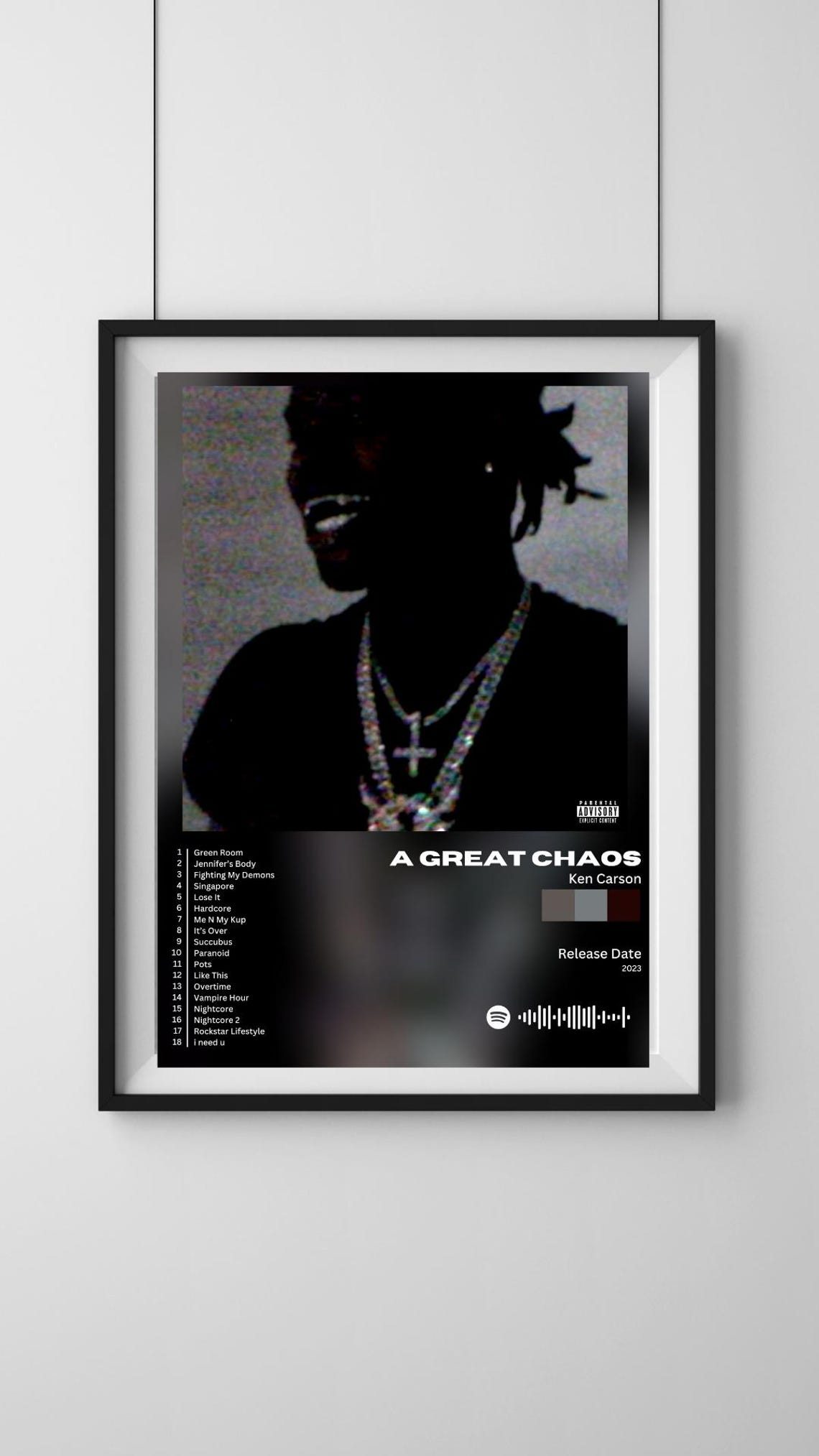 A Great Chaos • Ken Carson Album Poster - Set of Two, Rap, Hip-hop - Etsy