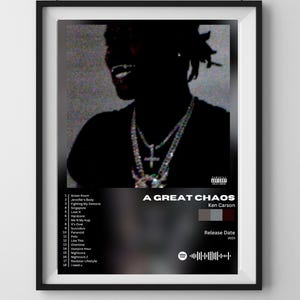 A Great Chaos • Ken Carson Album Poster - Set of Two, Rap, Hip-hop - Etsy