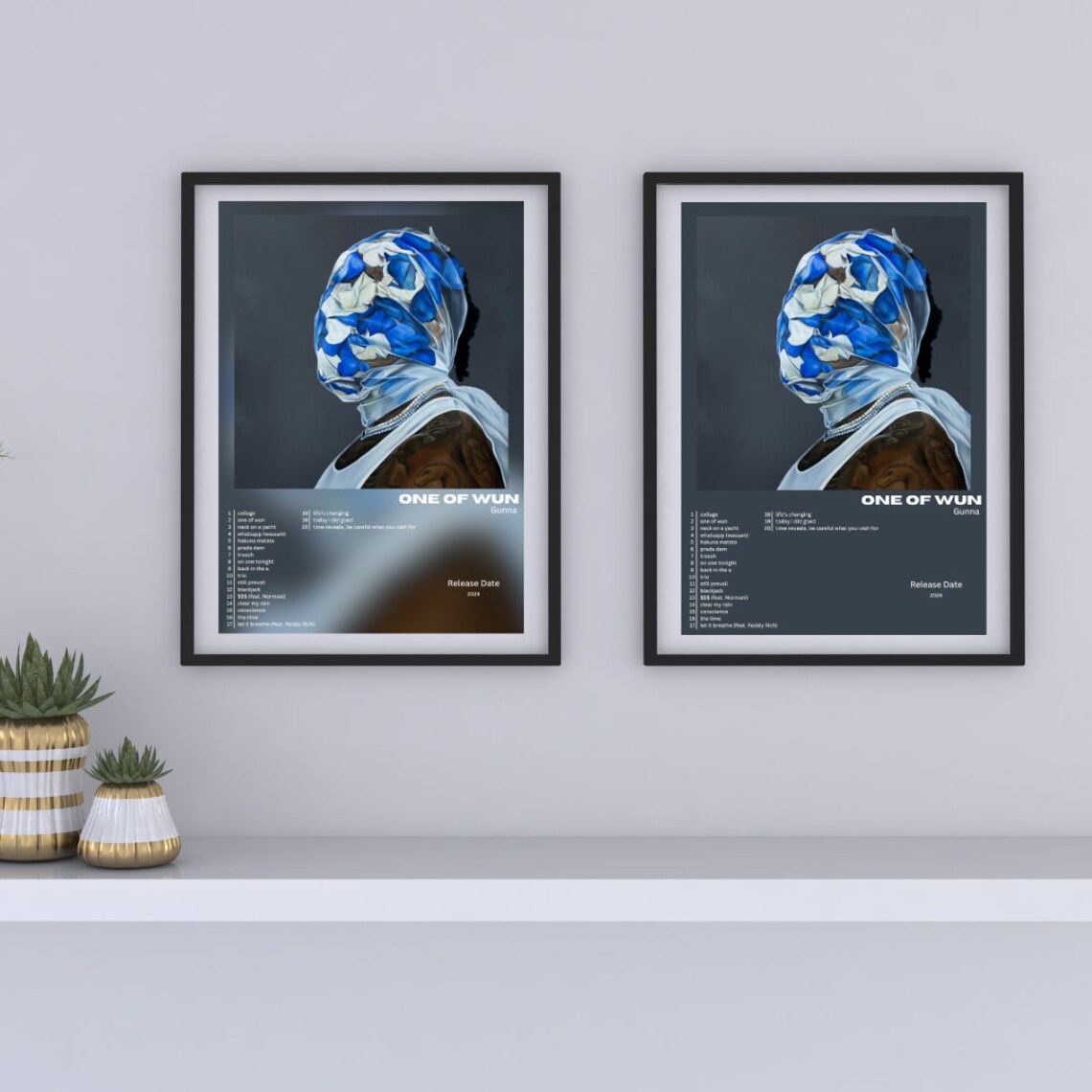 One of Wun • Gunna Album Poster - Set of Two, Rap, Hip-hop - Etsy