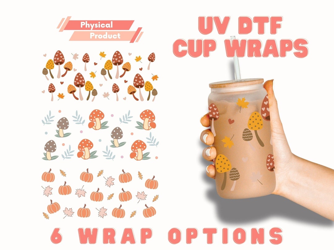 UV DTF Cup Wraps - Fall Theme | 16oz Can Glass Wraps - Perfect for ...