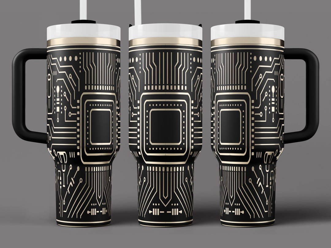 Circuit Board Tumbler Wrap: Seamless Tech Design (SVG, PNG, JPG) - Etsy