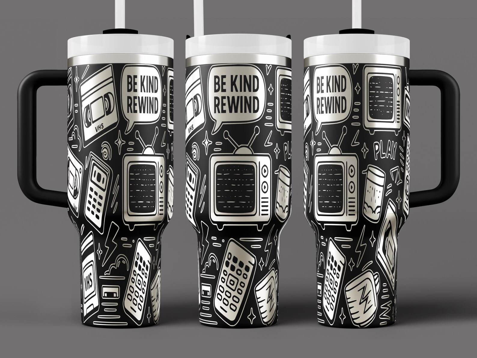 Retro VHS Movie Tumbler Wrap: Laser Engraved 80s 90s Design (SVG/PNG ...