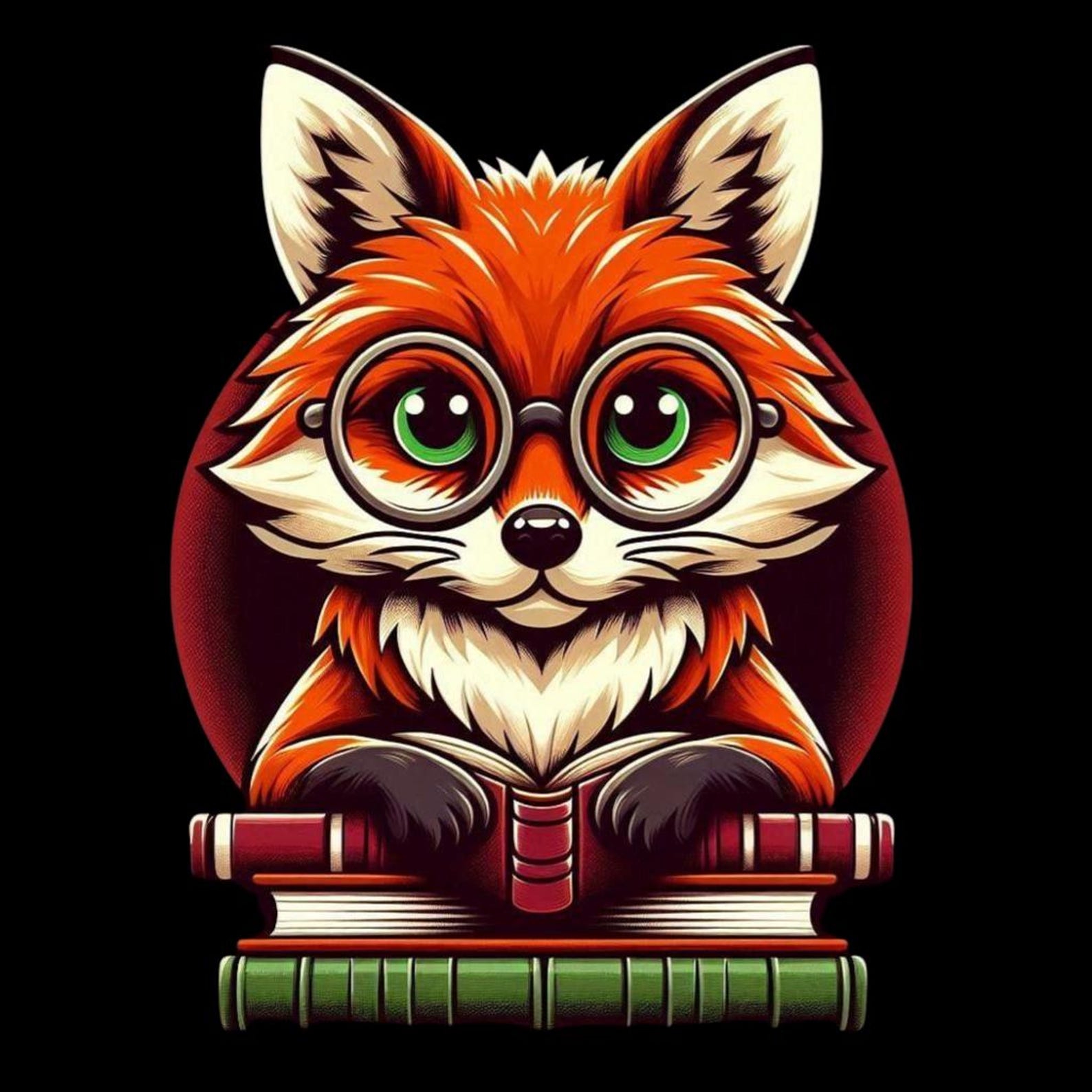 Clever Fox With Glasses Digital Download - Vintage Fox Illustration ...
