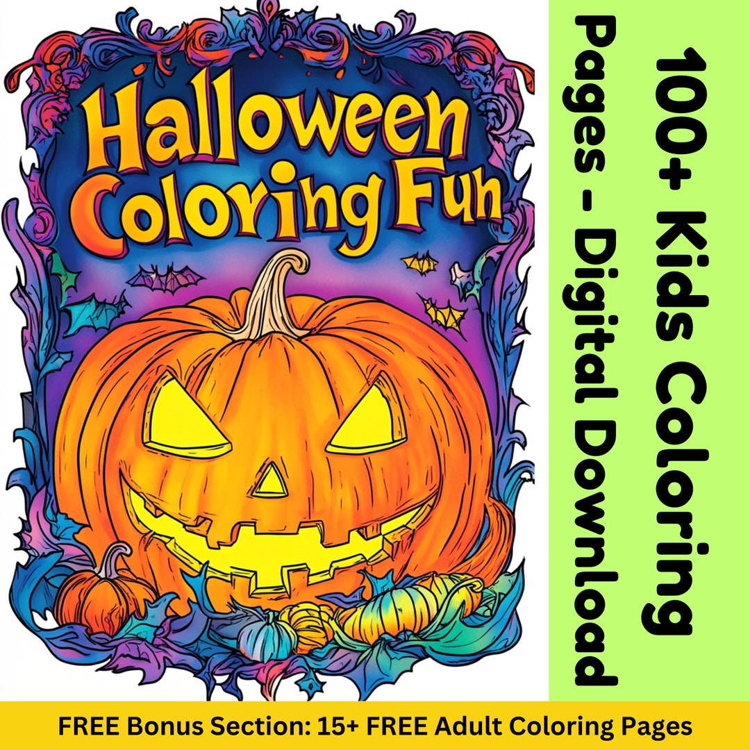 100+ Halloween Coloring Pages for Kids and Adults, Huge, Exciting ...