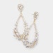 Gold Silver Glass Crystal Bubble Cluster Teardrop Prom Pageant Bridal ...