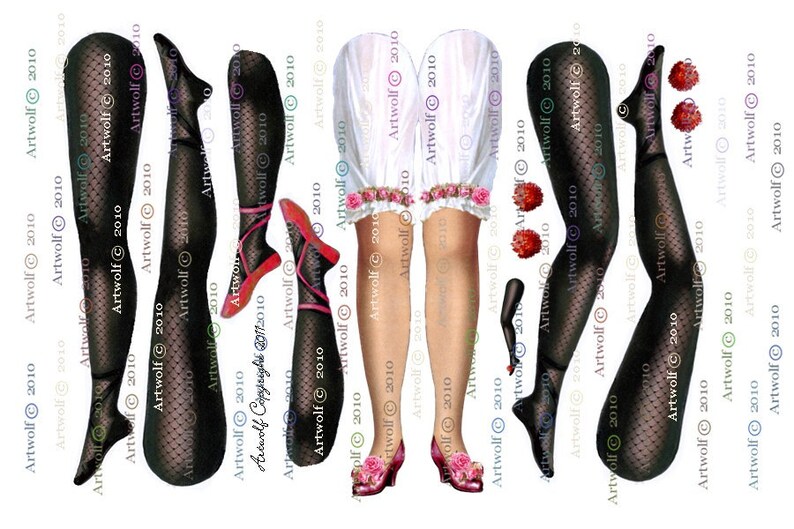 PAPER Dolls 2, 3 Shts Circque Circus Paper Dolls Columbine Clown Dog ...