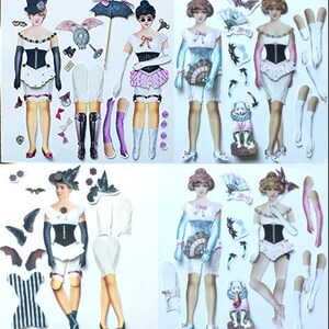 PAPER Dolls 2 Steam Punk Dolls Altered Art Vintage Printable ...