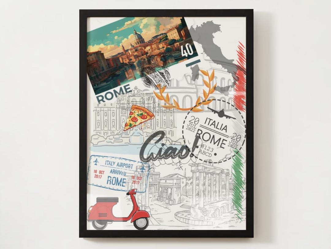 Timeless Rome: Digital Print of Iconic Rome Cityscape – Instant ...