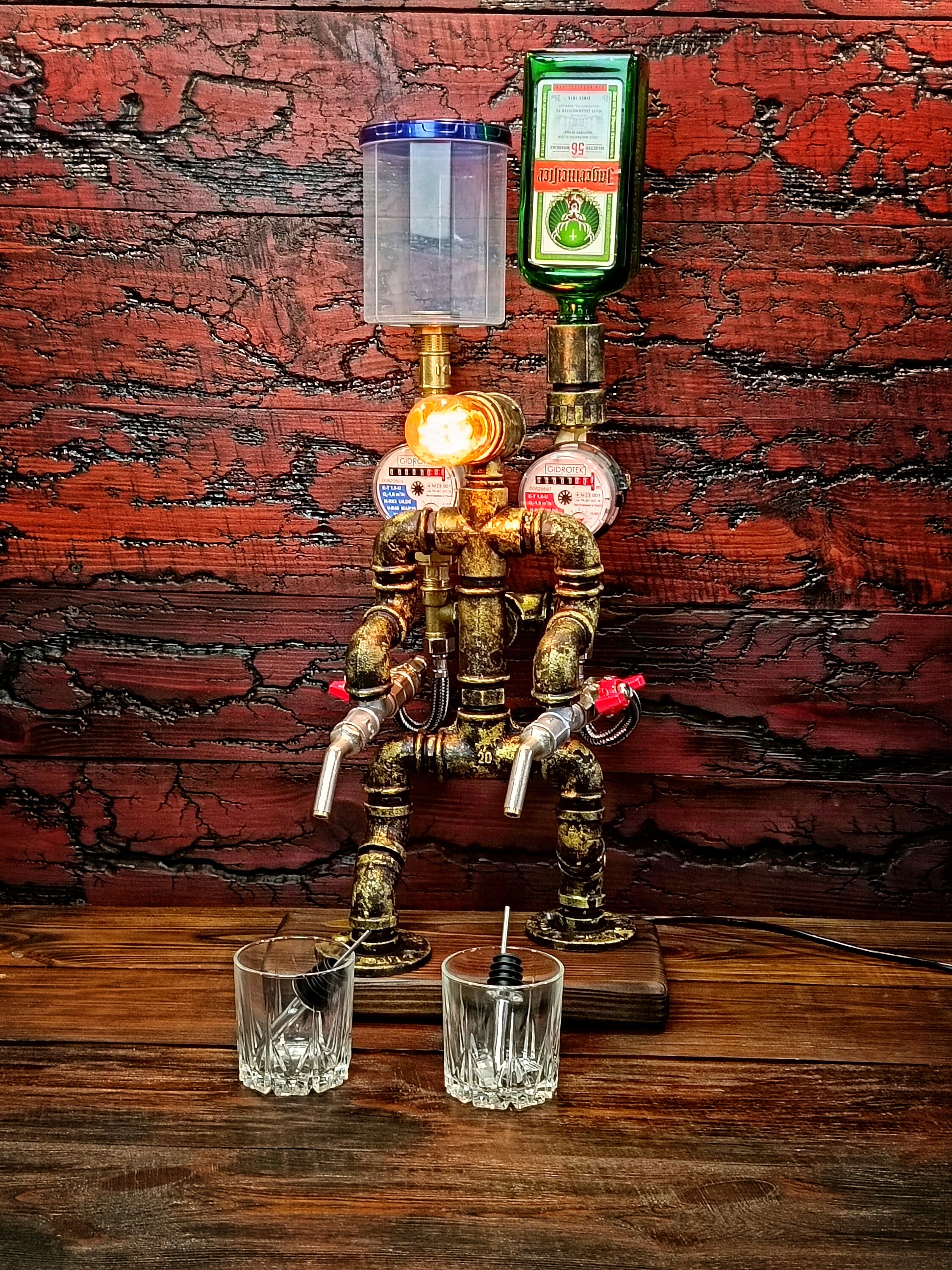 Alcohol Dispenser Tap igniter With Two Counters Mini Bar - Etsy