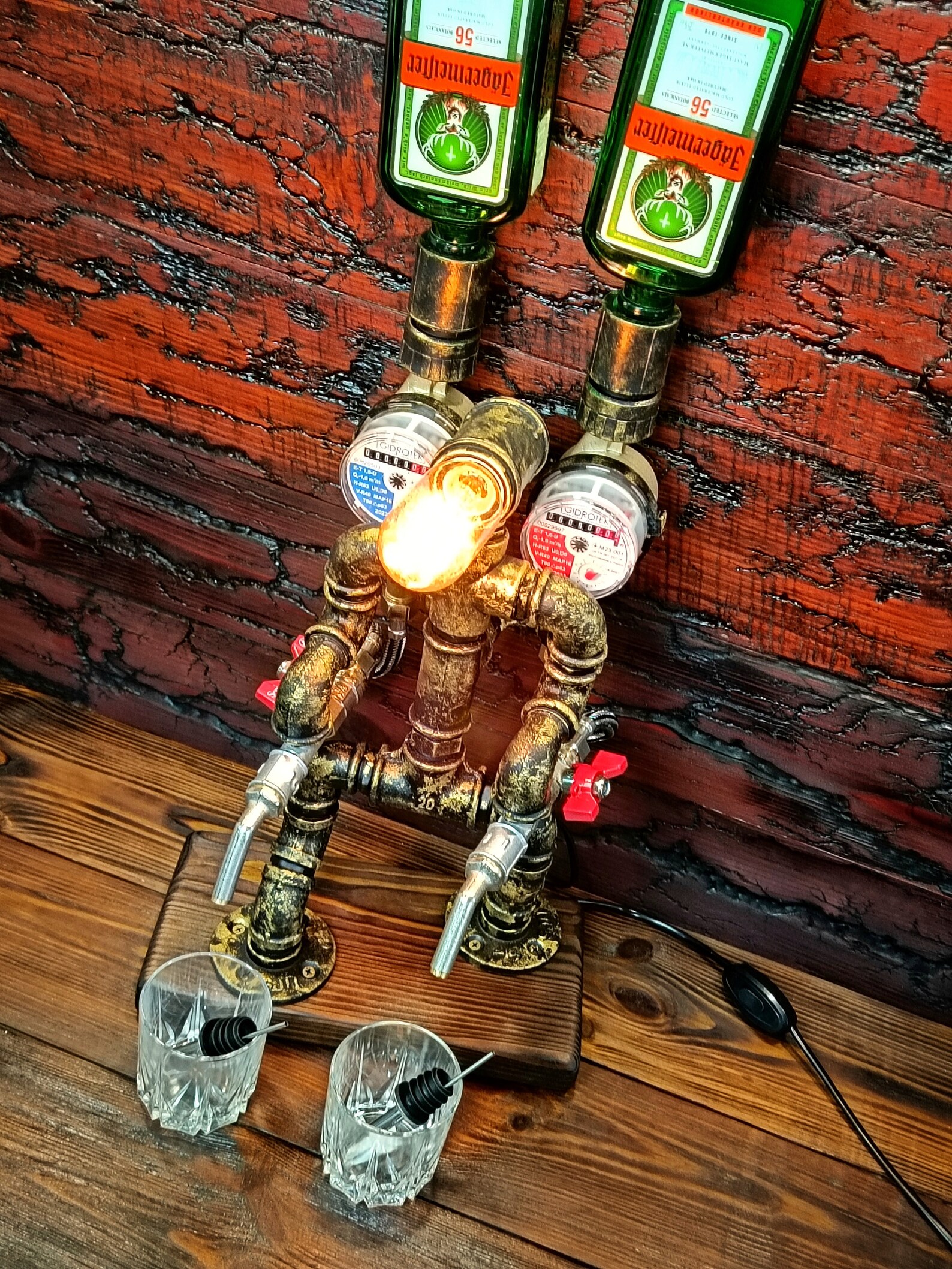 Alcohol Dispenser Tap igniter With Two Counters Mini Bar - Etsy
