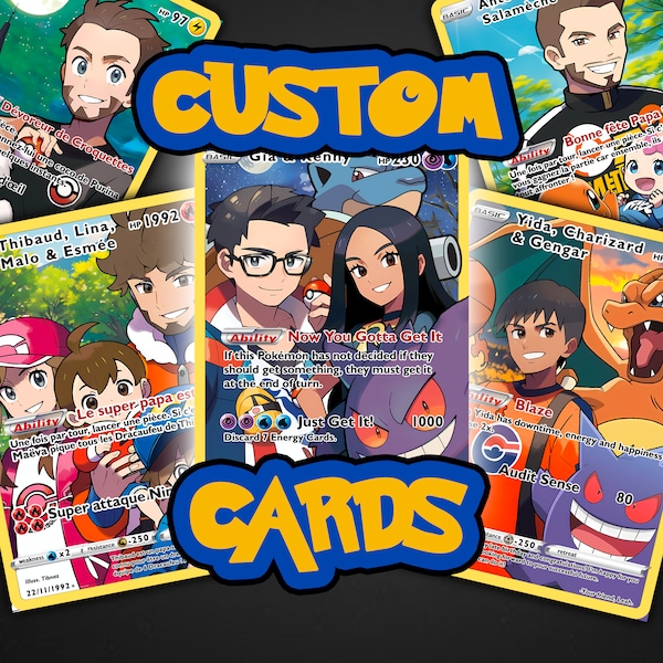 Custom Pokemone Card - Etsy
