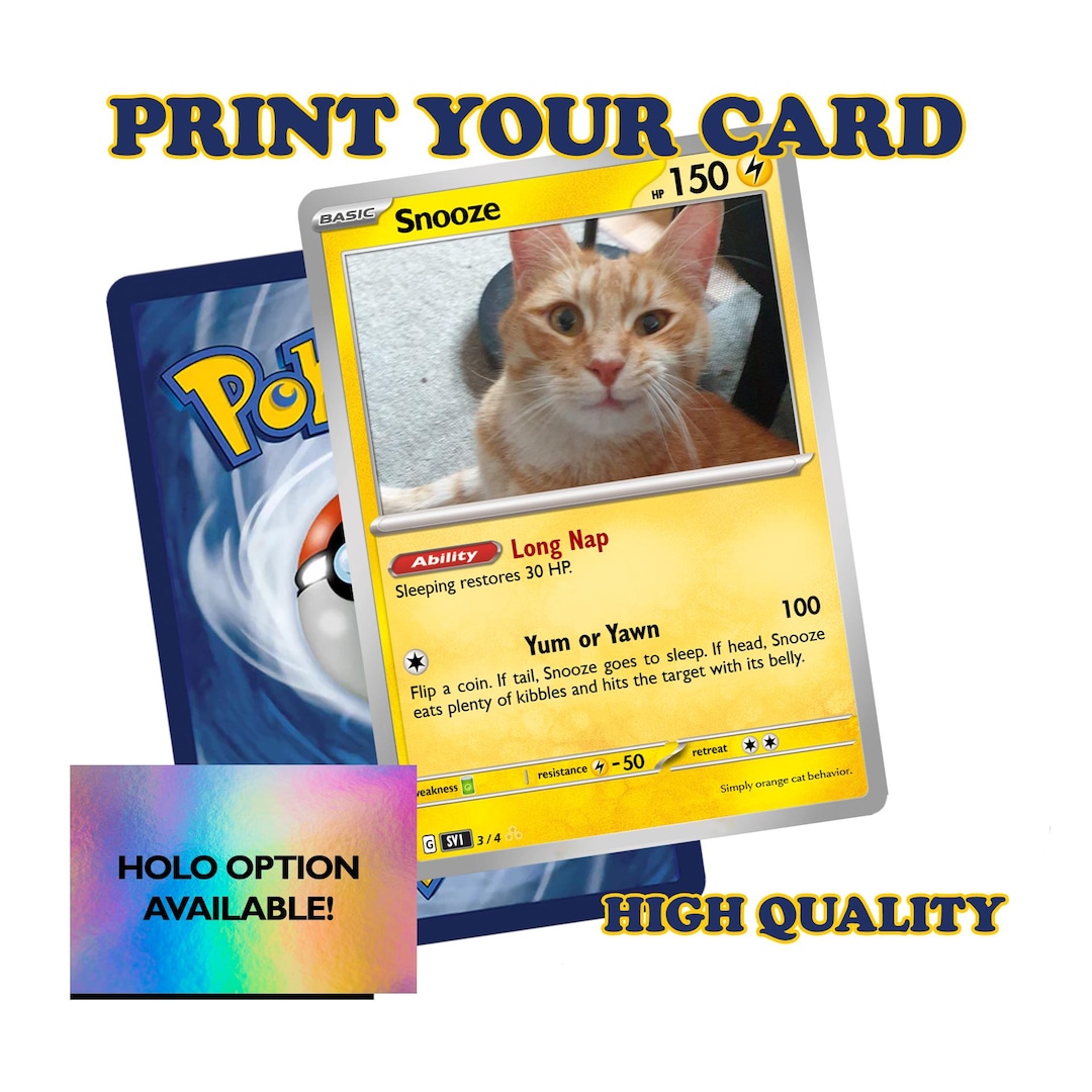 PRINT Your OWN Pokemon Cards - Etsy