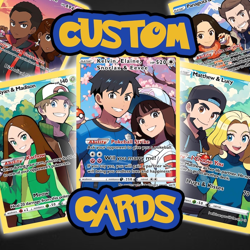 Pokemons Custom Card - Etsy