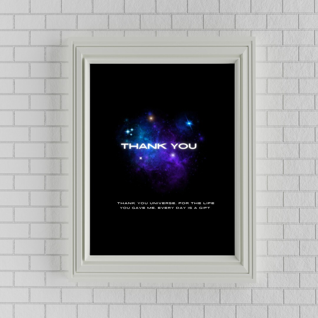 THANK YOU Wall Art, Decor GRATITUDE , Gratification Poster, Gifts ...