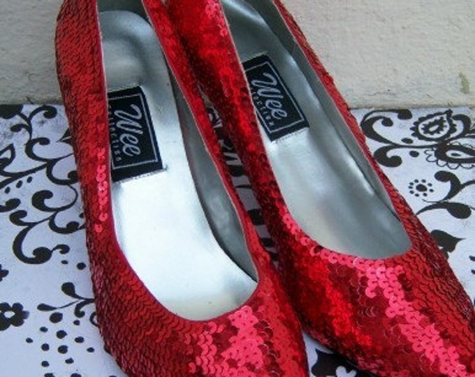 Dorothy Call Home Sparkly Red Sequin Stiletto Ballroom Heels Size 11 - Etsy