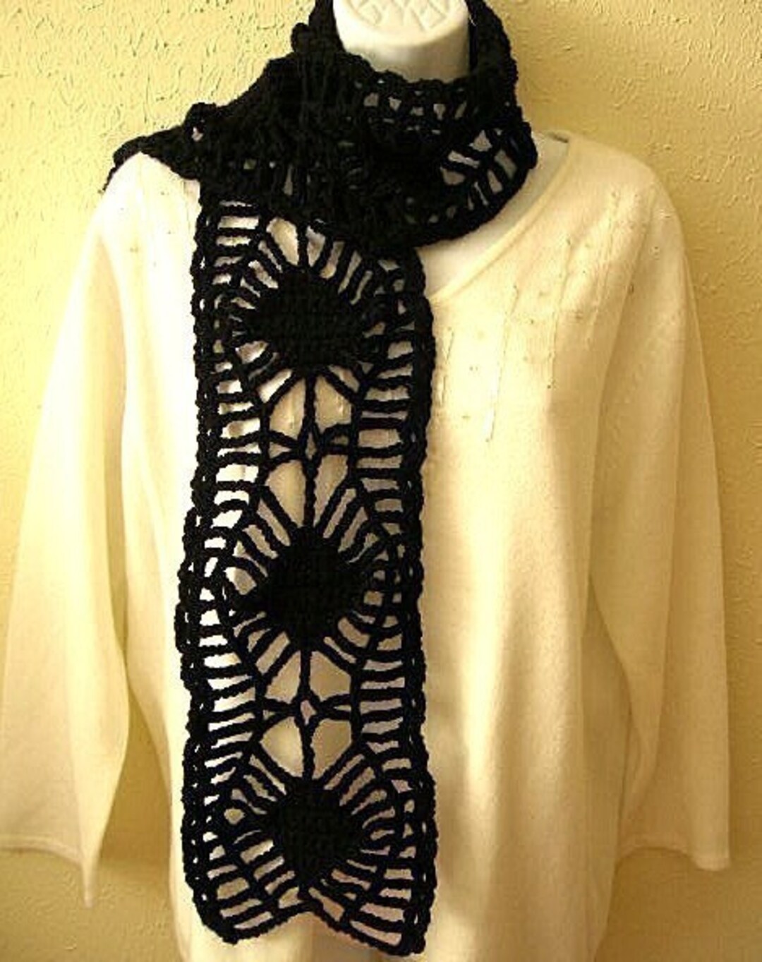 Spider Web Scarf Crochet Pattern PDF - Permission to Sell What You Make ...