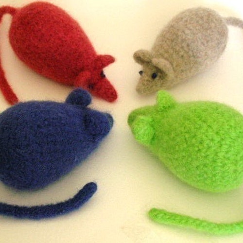 Crochet Mouse Cat Kitty Toy Pattern PDF - Etsy