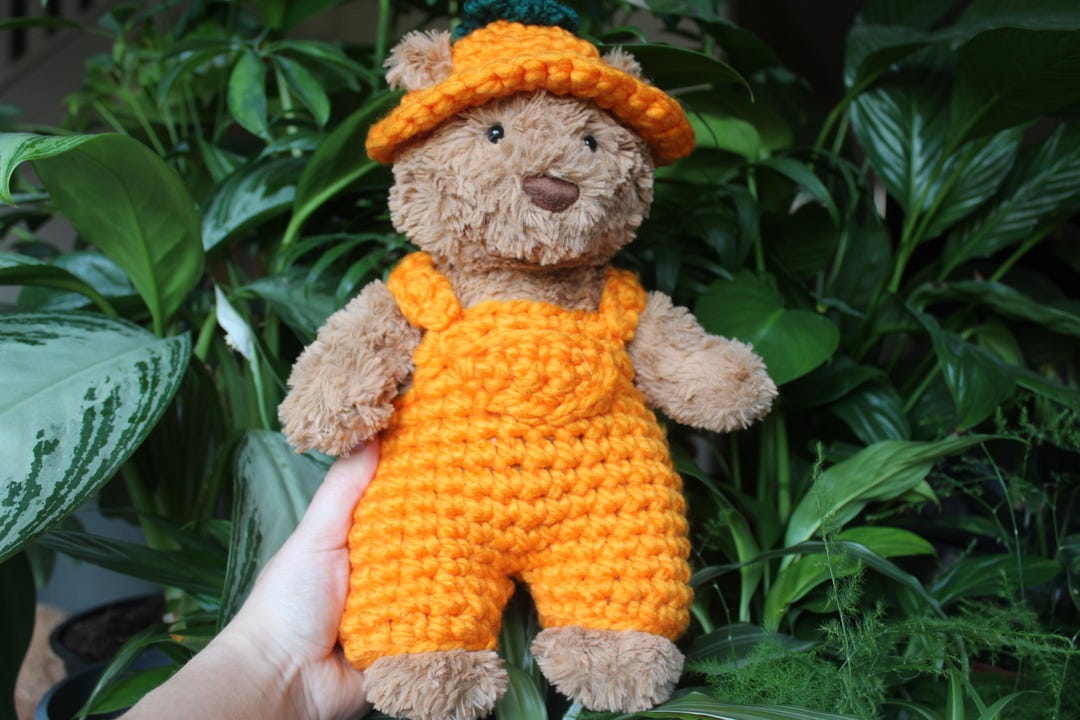Crocheted Orange Fruit Outfit | Teddy Bear Clothing - Etsy