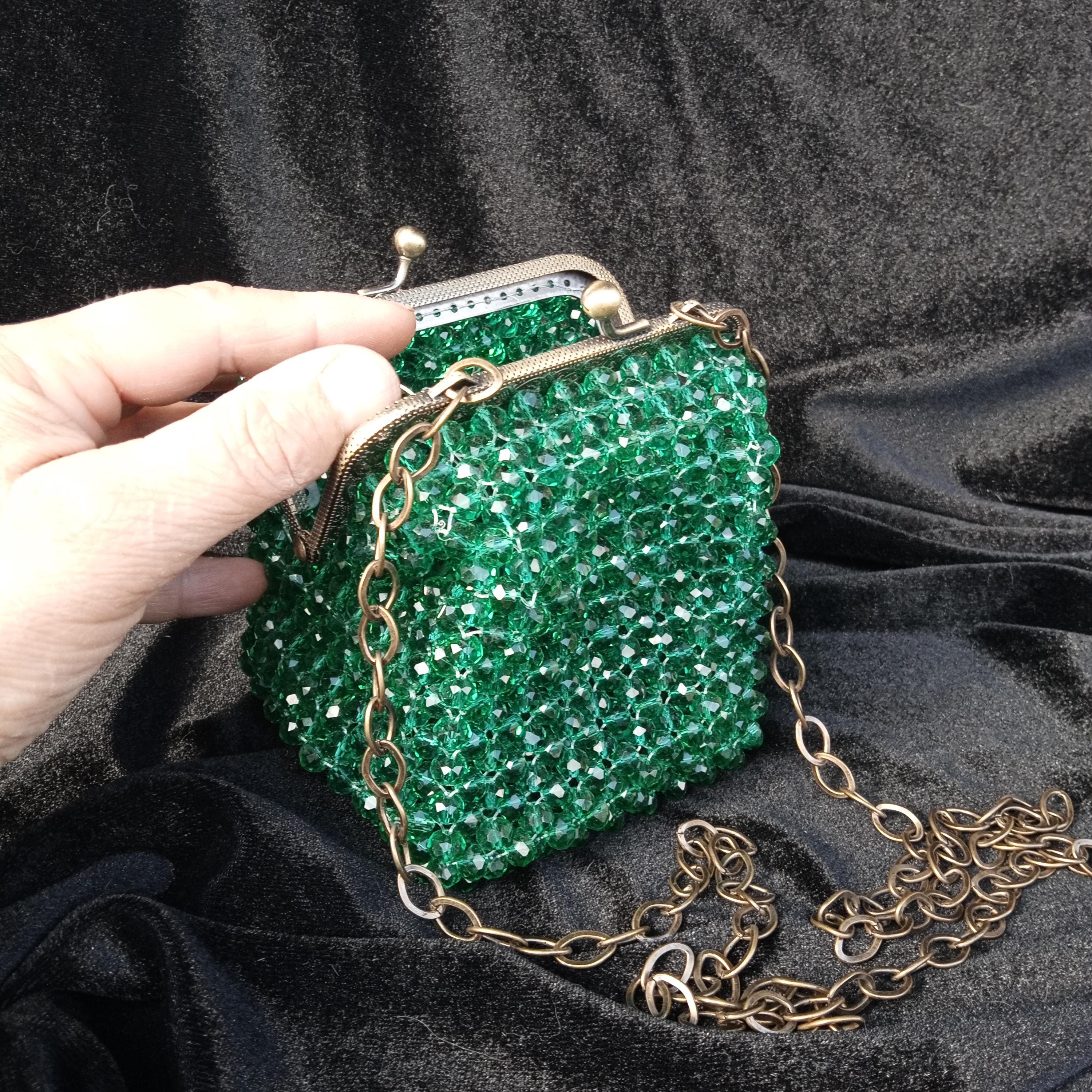 Crystal Bead Bag, Stunning Handmade Evening Clutch for Parties, Unique ...