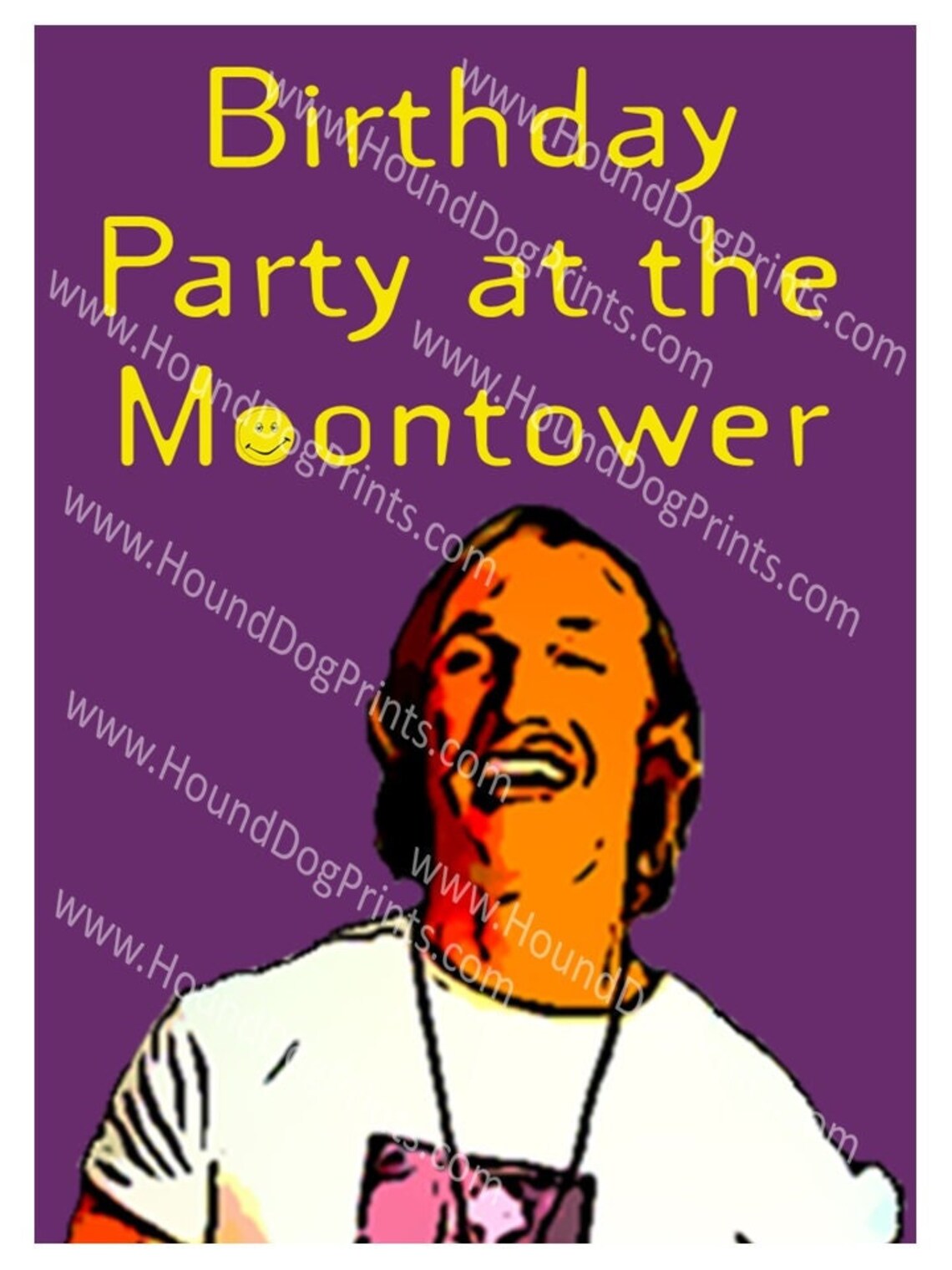 Dazed and Confused Party at the Moontower - Birthday Greeting Card - Etsy