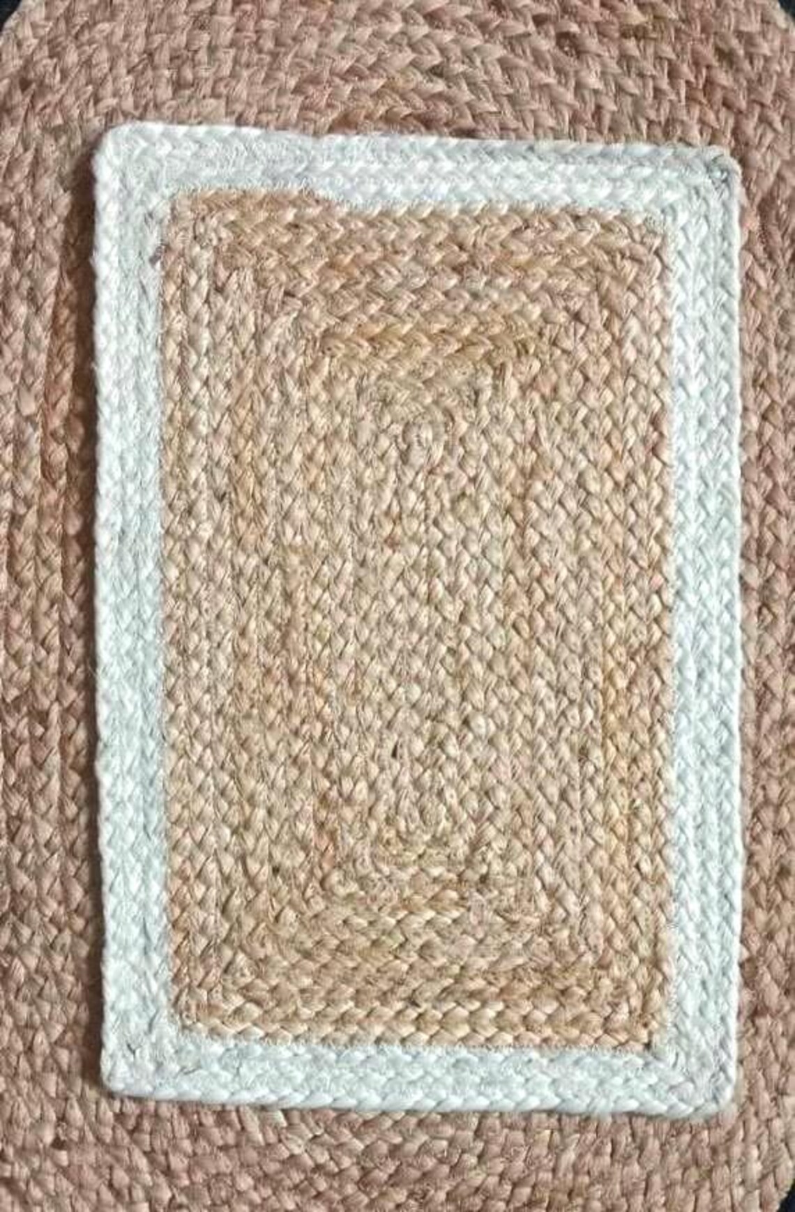 Rectangle Natural Jute Placemats, Dining Mats, Jute Braided Placemats ...