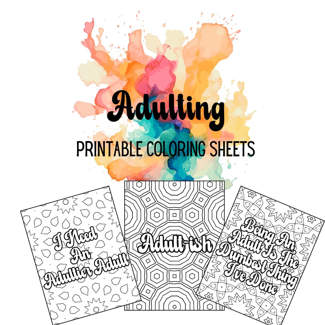 Adulting Color Pages Adult Coloring Pages Coloring Pages for Adults ...