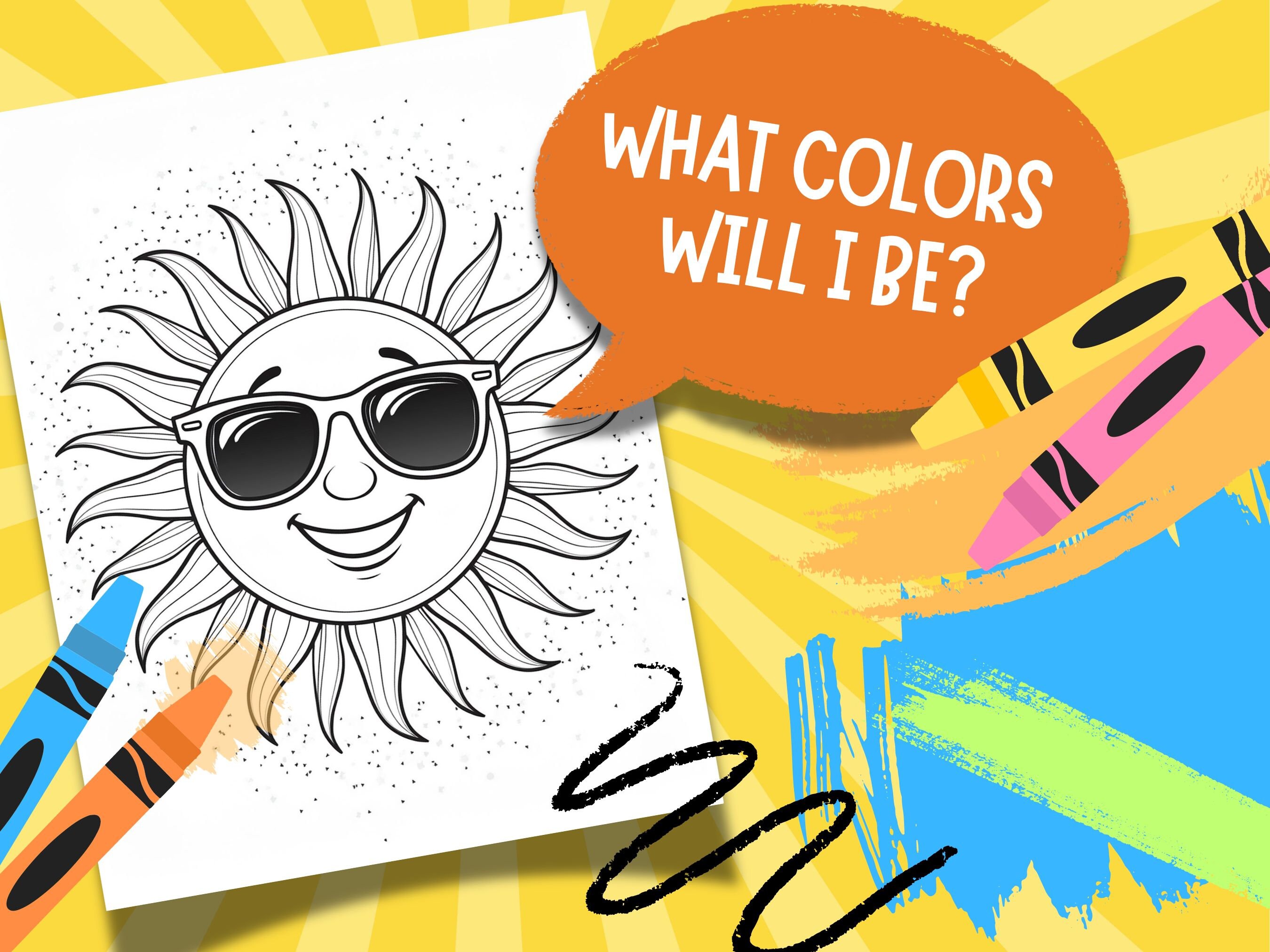 Summer Time Fun Kids Simple Coloring Book With 60 Pages! Includes Beach ...
