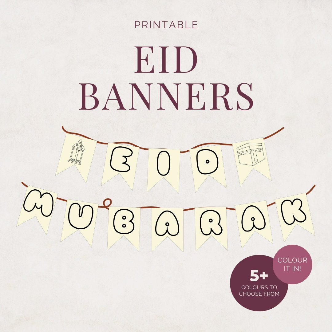 Eid Banners colour In Digital - Etsy
