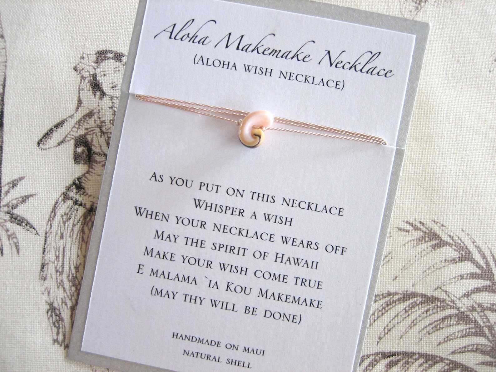 Aloha Wish Necklace Pink Shell - Etsy