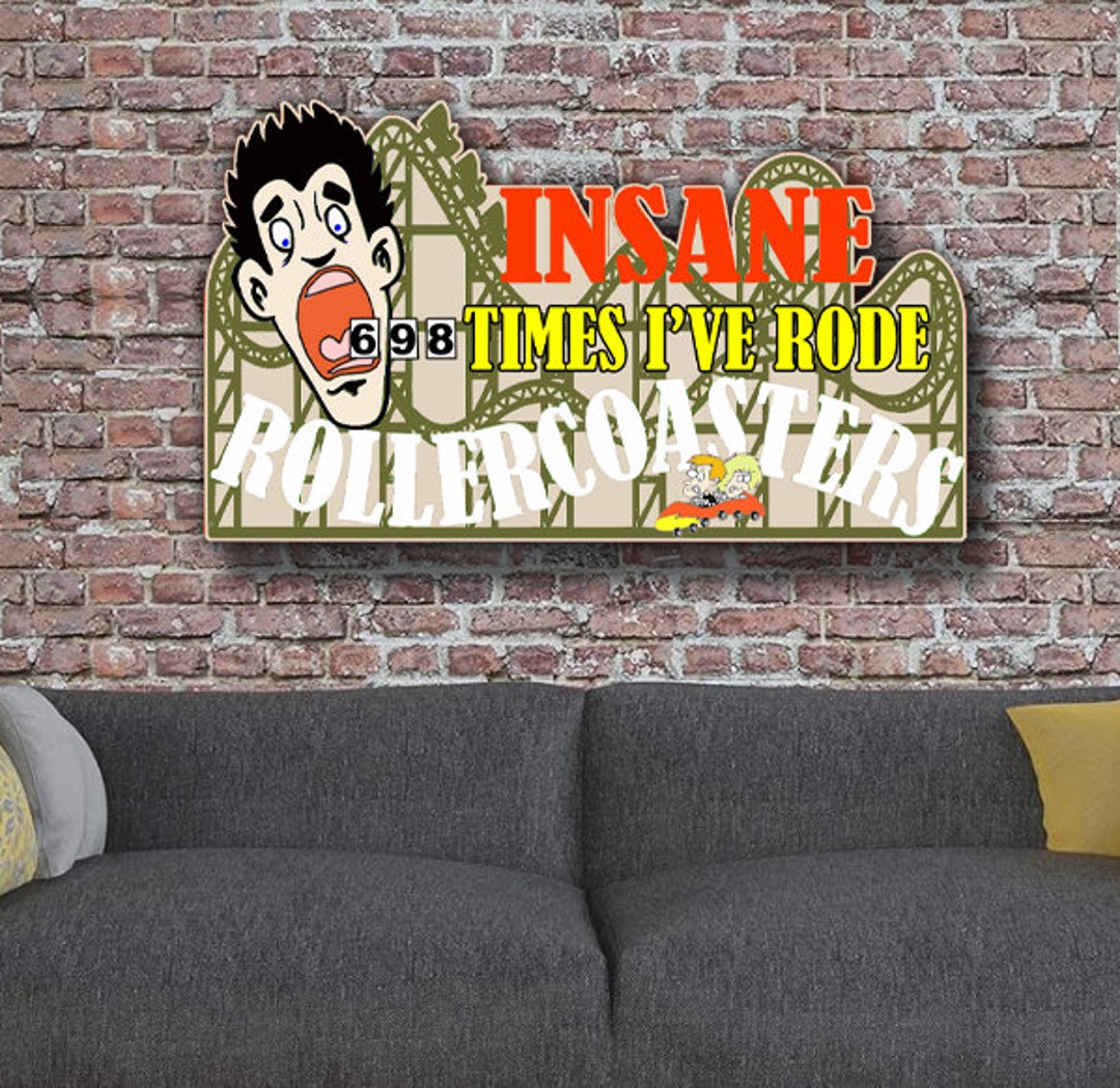 Rollercoaster Sign With UNIQUE Counter - Etsy