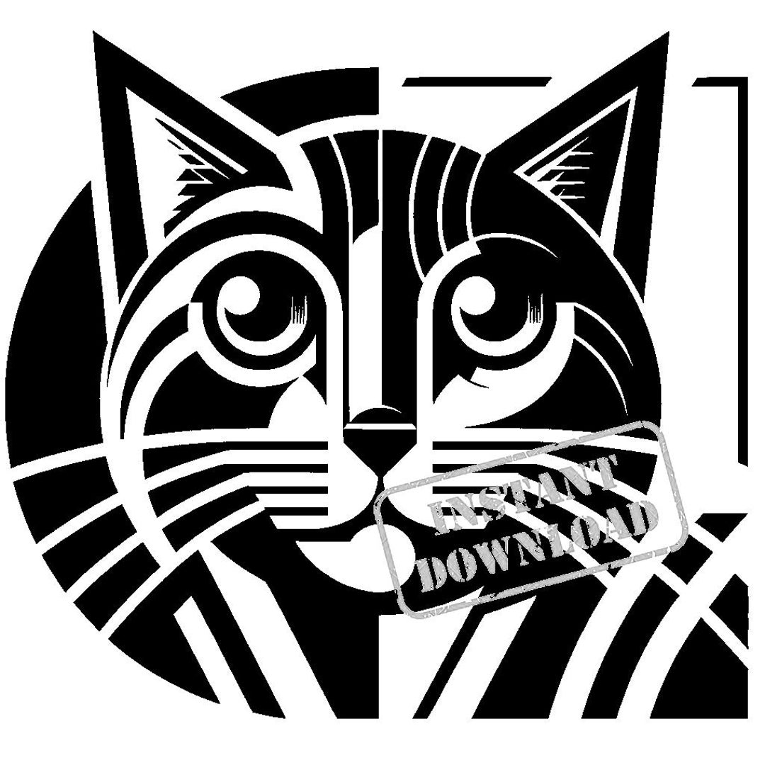 Cat in Futurist Style SVG Bundle - Etsy