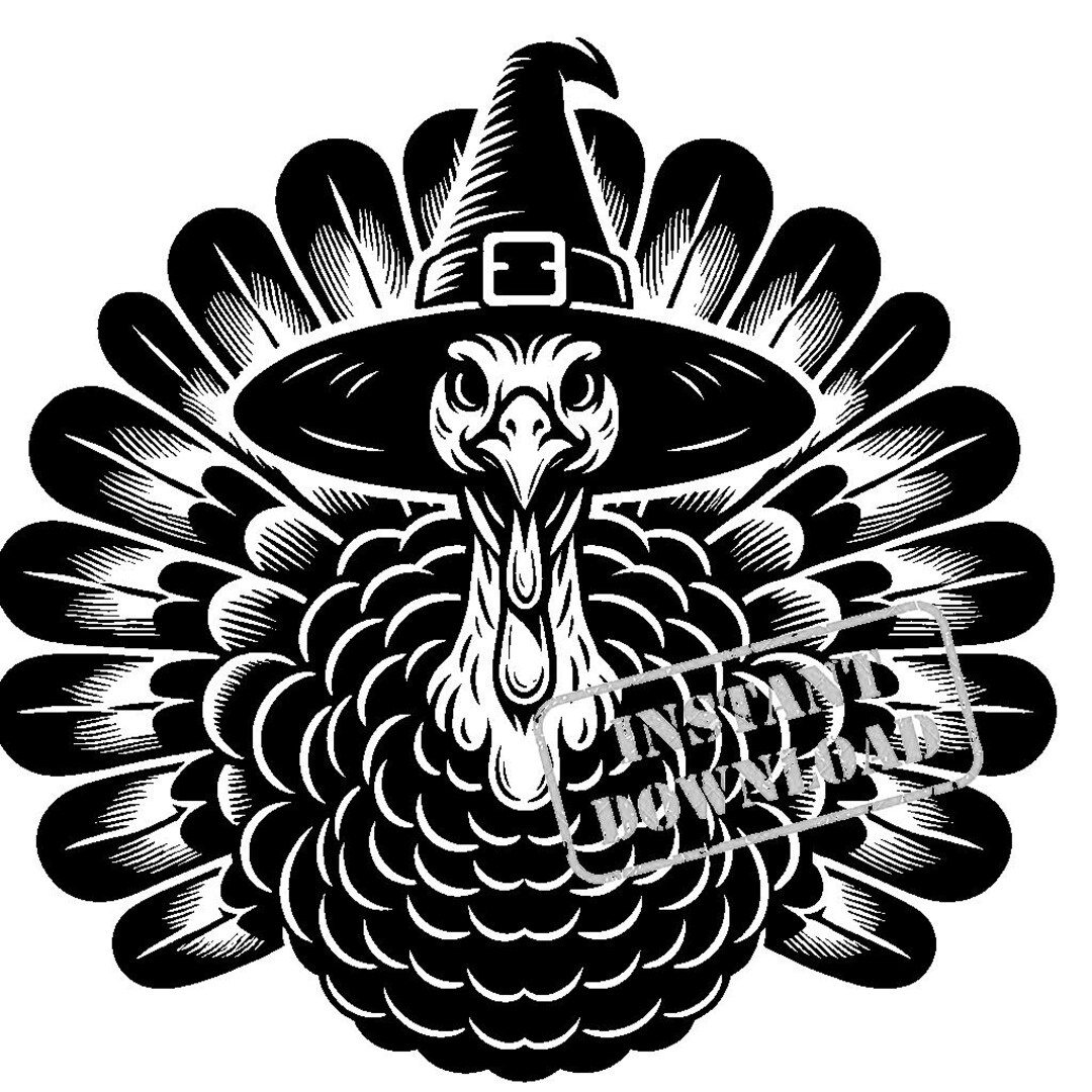 Turkey in Witchcraft Style SVG Bundle - Etsy