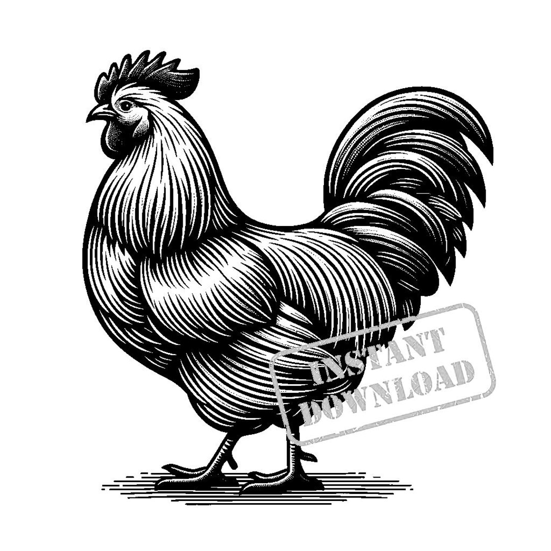 Chicken in Vincent Van Gogh Style SVG Bundle - Etsy