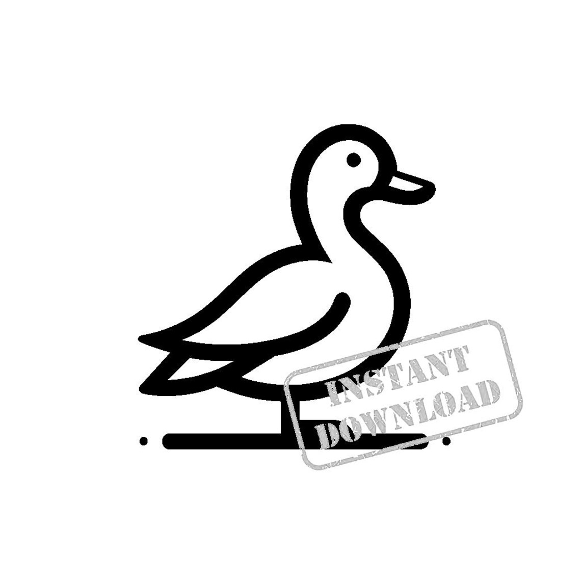 Duck in Minimalist Style SVG Bundle - Etsy
