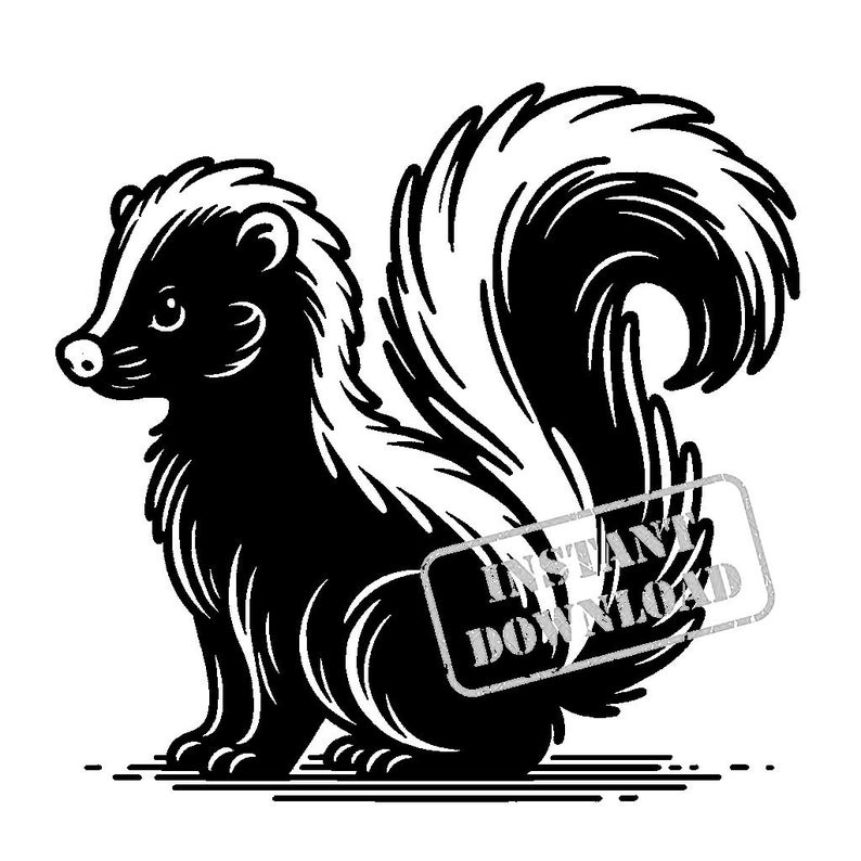 Skunk in Doodle Style SVG Bundle - Etsy