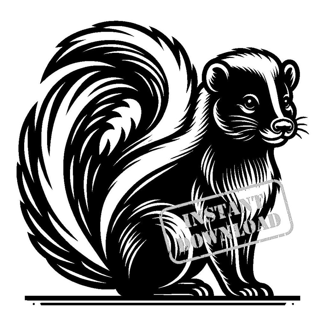 Skunk in Victorian Style SVG Bundle - Etsy