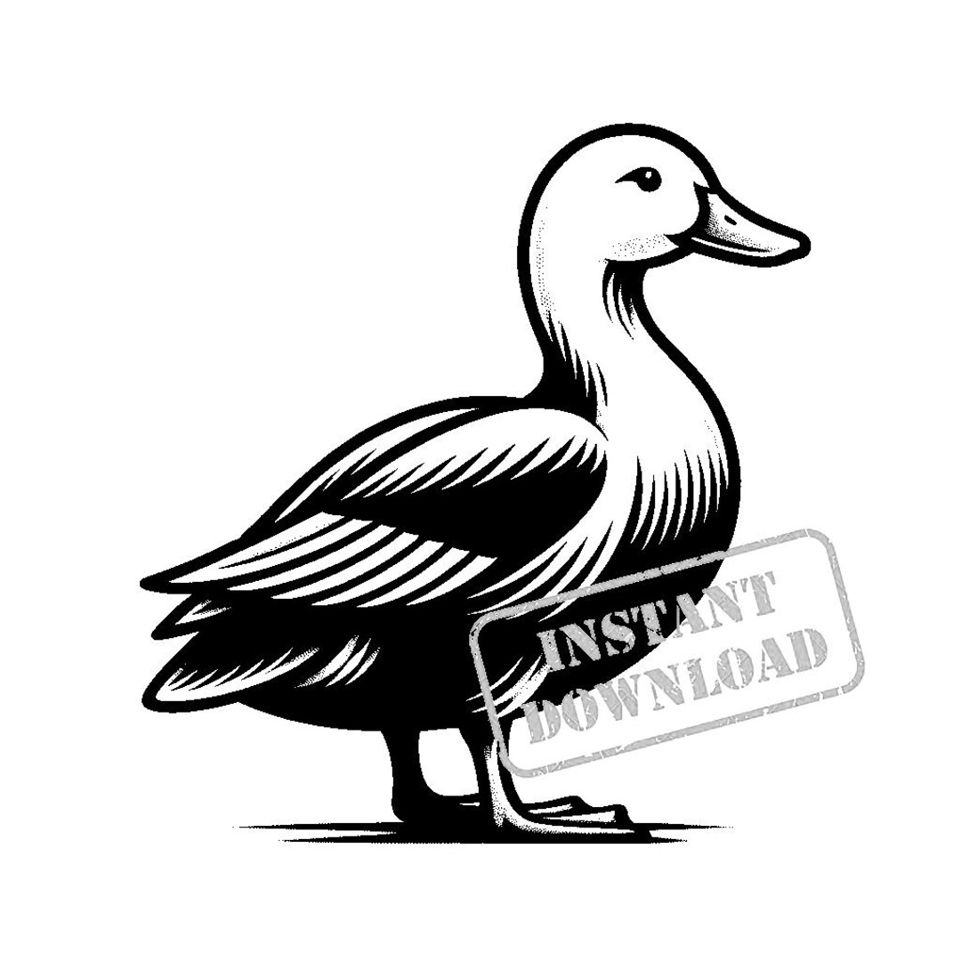 Duck in Neotraditional Style SVG Bundle - Etsy