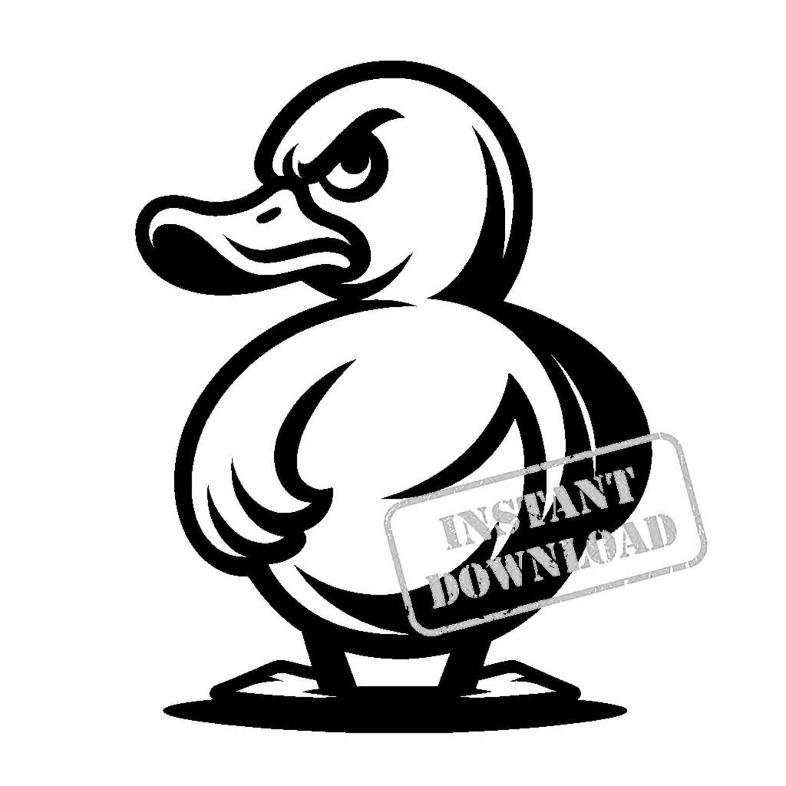 Duck in Angry Style SVG Bundle - Etsy