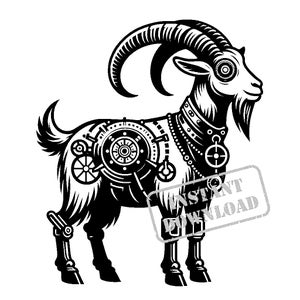 Goat in Steampunk Style SVG Bundle - Etsy