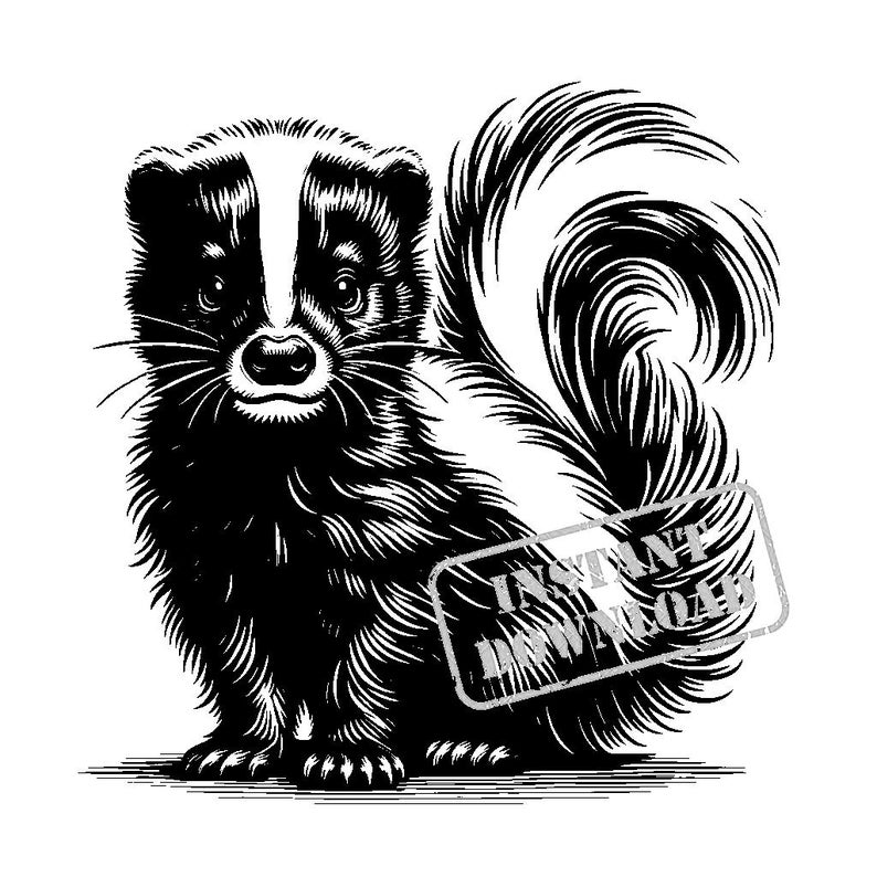 Skunk in Vincent Van Gogh Style SVG Bundle - Etsy