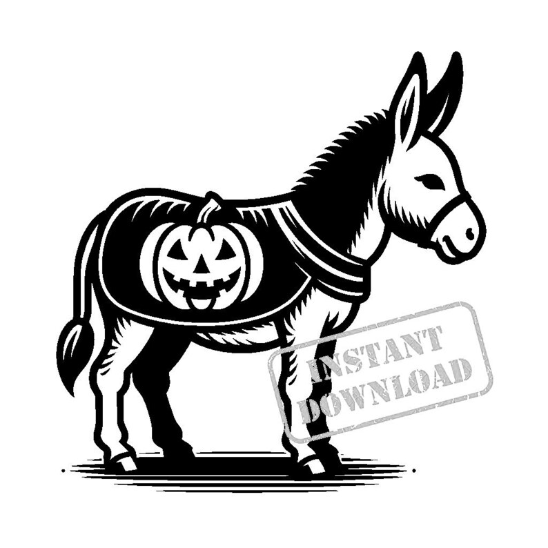 Donkey in Halloween Style SVG Bundle - Etsy
