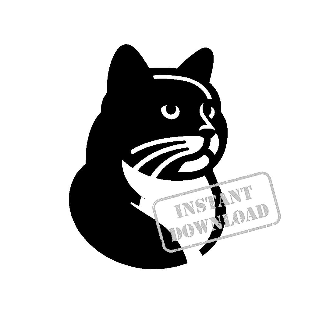 Cat in Minimalist Style SVG Bundle - Etsy